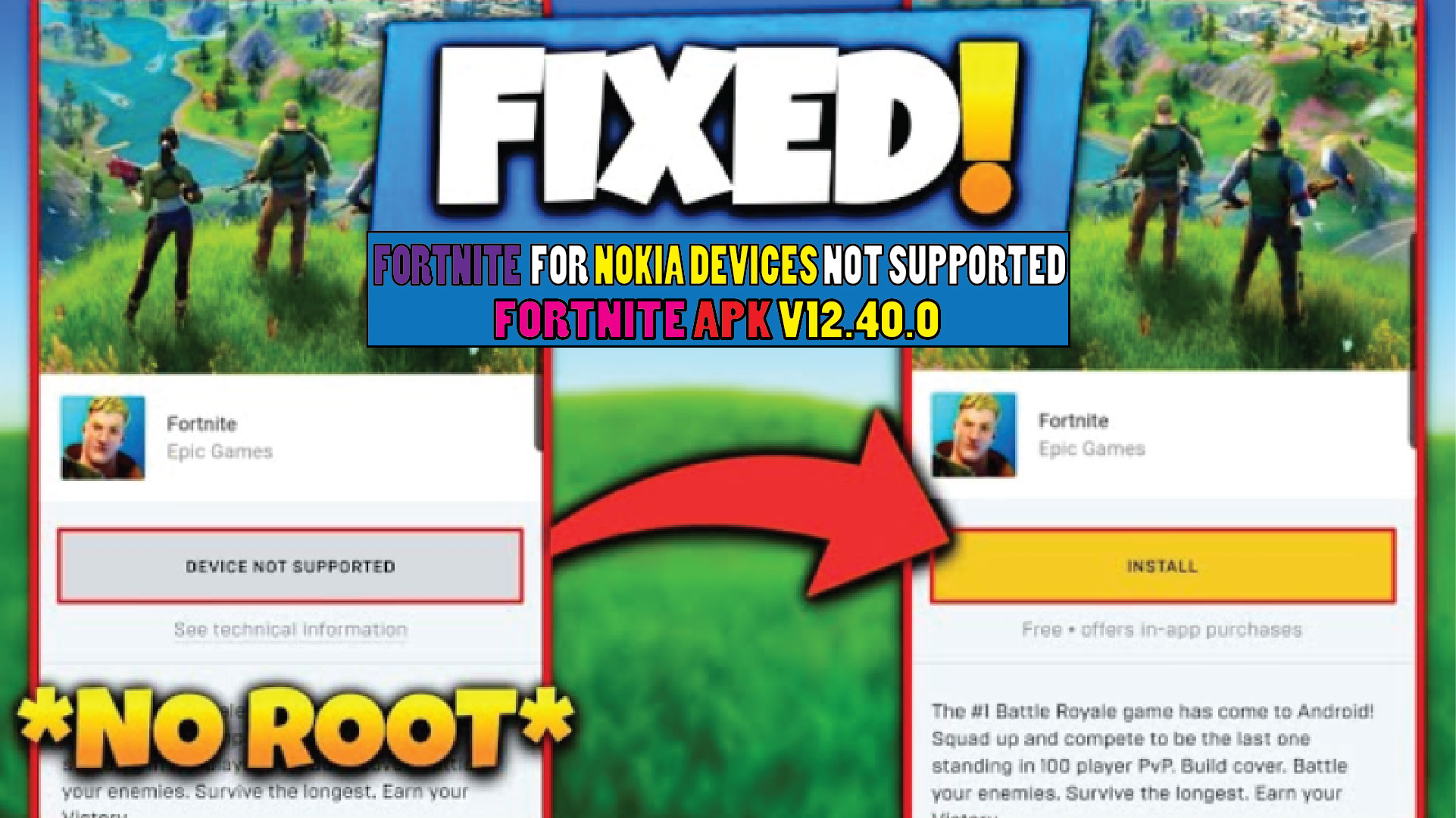 How to install Fortnite Apk Fix Device Not Supported For Nokia Devices ...
