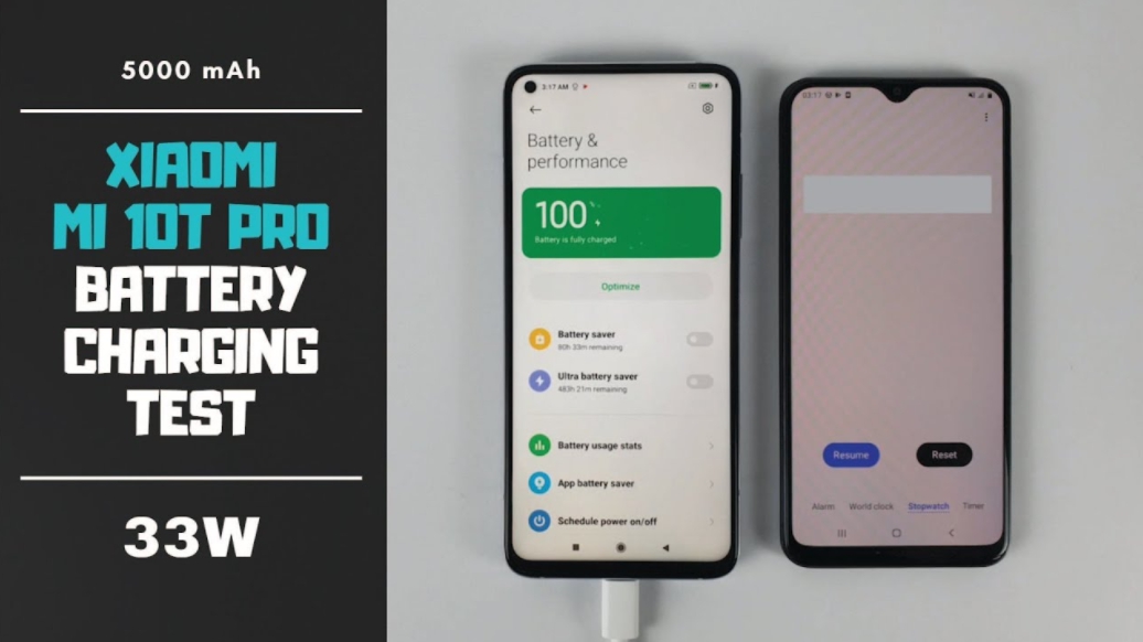 Xiaomi Mi 10T Pro 5G Battery Charging test | 33W fast charger 5000 mAh ...