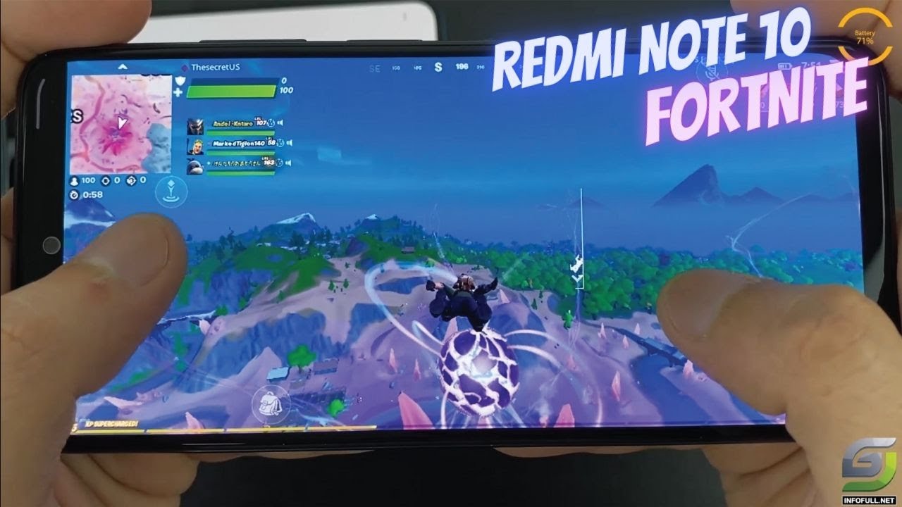 Xiaomi Redmi Note 10 Fortnite Gameplay - GSM FULL INFO