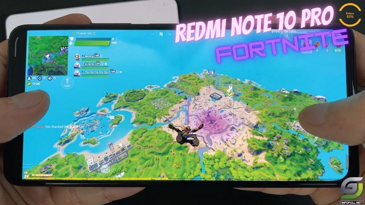 Redmi Note 10 Pro Fortnite Gameplay - GSM FULL INFO