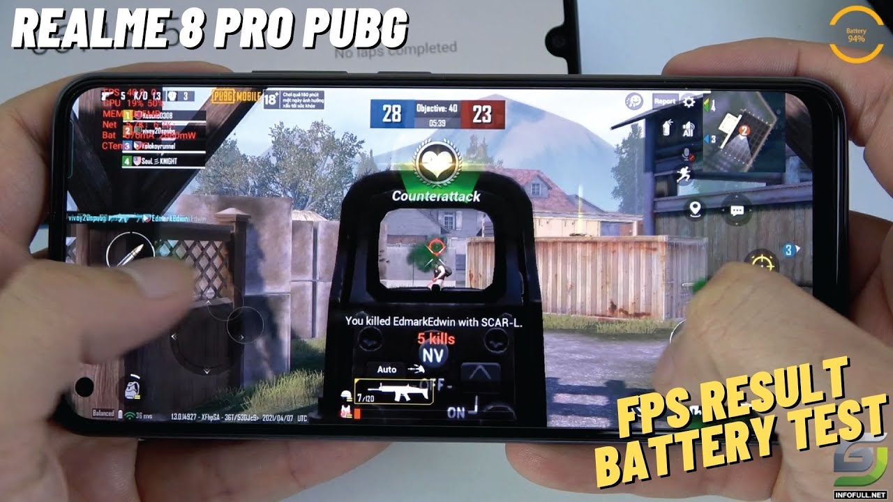 Realme 8 Pro test gane PUBG Mobile | Gameplay, FPS Result, Battery test ...