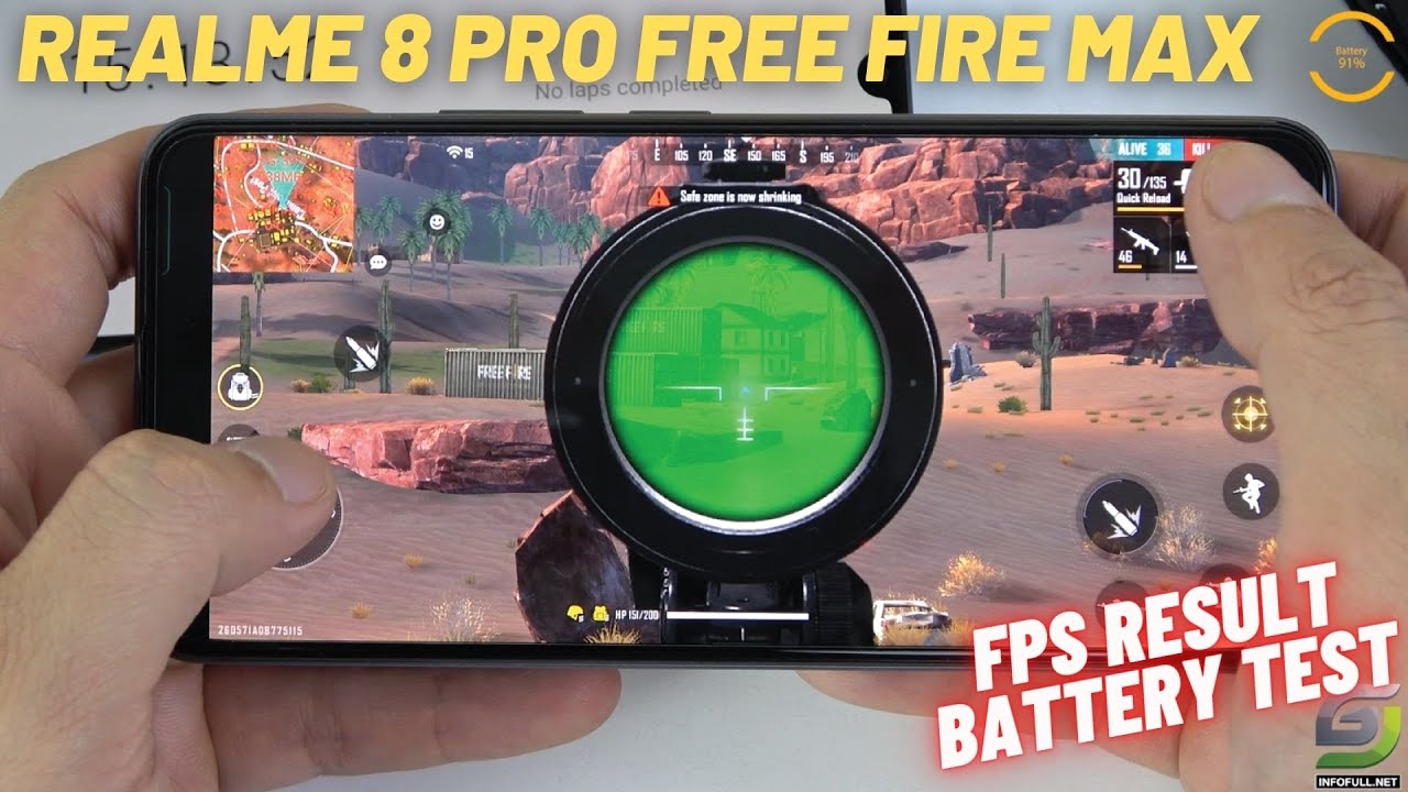 Realme 8 Pro test game Free Fire Max | Snapdragon 720G, RAM 8GB, Super ...
