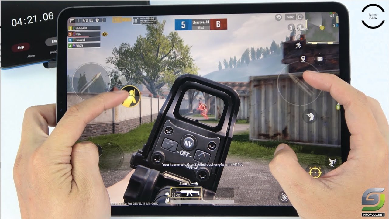 iPad Pro 11 2020 test game PUBG Max Setting - GSM FULL INFO