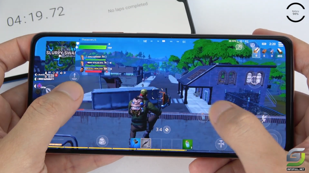 Xiaomi Redmi Note 10 Pro test game Fortnite Chapter 2 Season 6 Primal ...