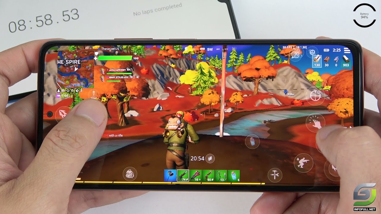 Xiaomi Redmi Note 10 Pro test game Fortnite Chapter 2 Season 6 Primal ...