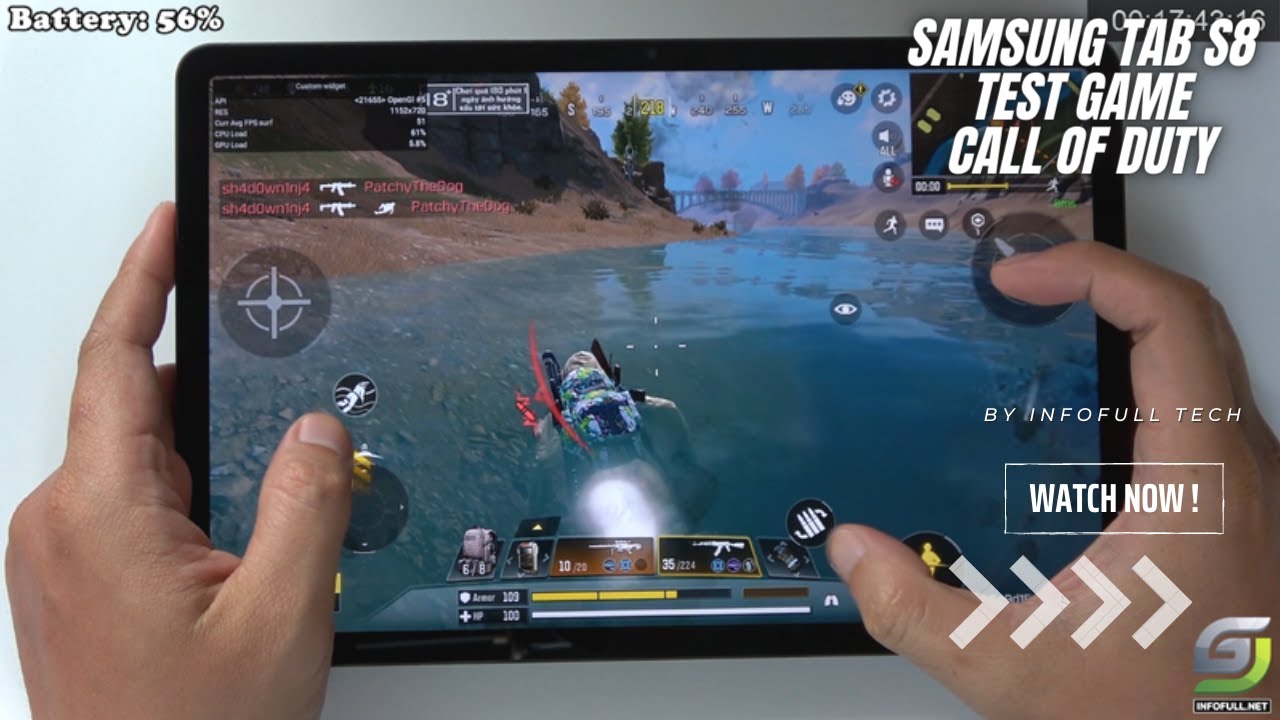 Samsung Galaxy Tab S8 test game Call of Duty Mobile - GSM FULL INFO
