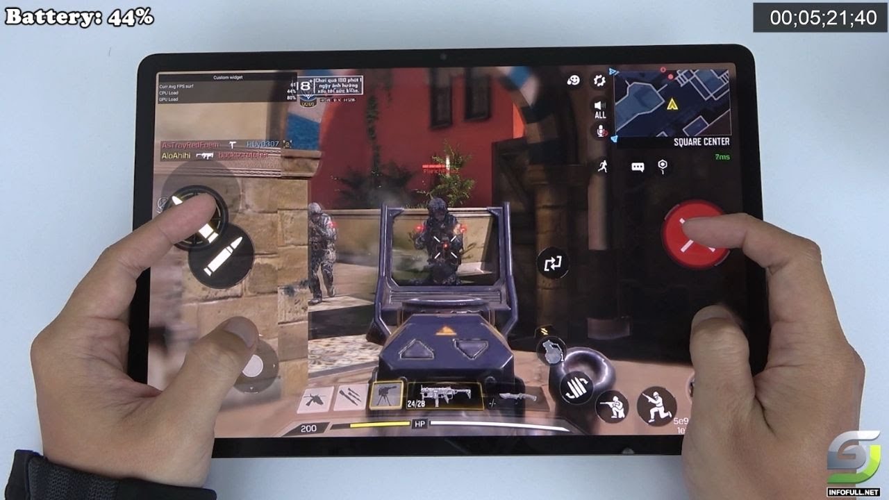 Samsung Tab S8 Plus test game Call of duty Mobile CODM - GSM FULL INFO