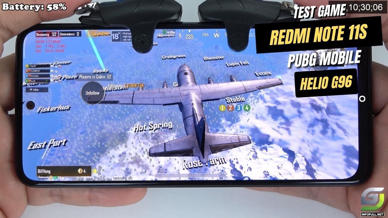 Xiaomi Redmi Note 11s test game PUBG Mobile New Update | Helio G96 ...