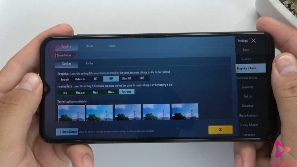 Samsung Galaxy A13 Pubg Mobile Max Setting: HDR + Extreme with GFX Tool ...