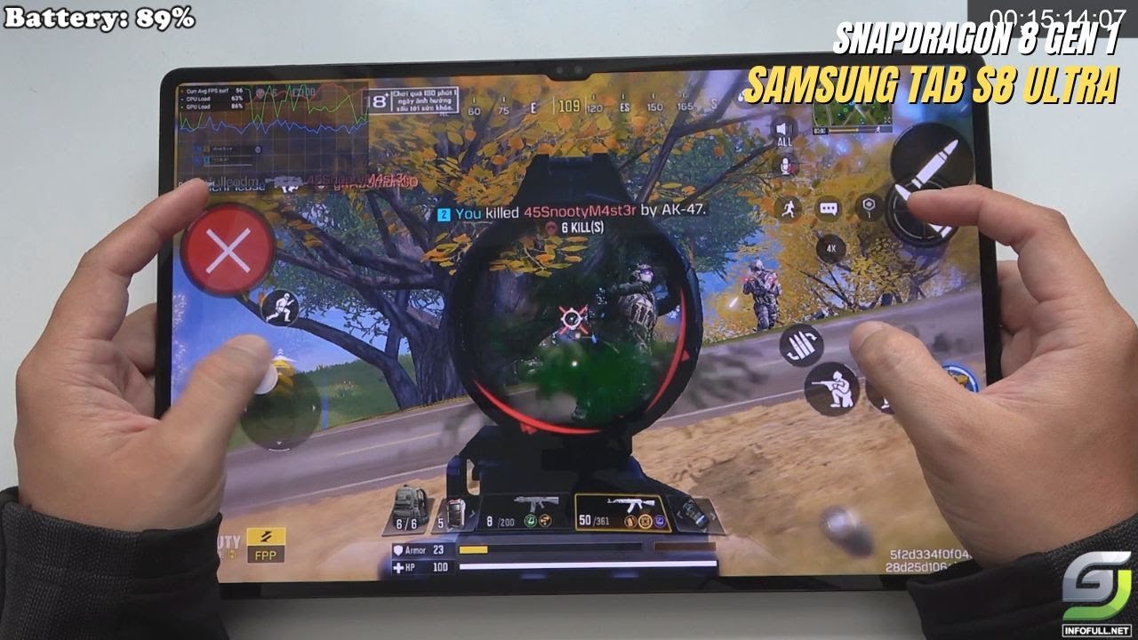 Samsung Tab S8 Ultra test game Call of Duty Mobile CODM - GSM FULL INFO