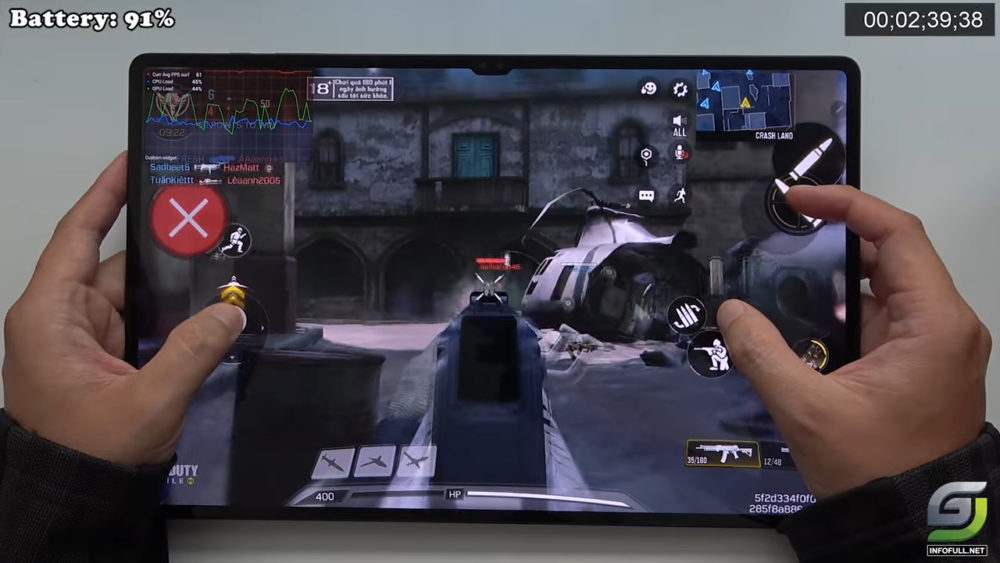 Samsung Tab S8 Ultra test game Call of Duty Mobile CODM - GSM FULL INFO