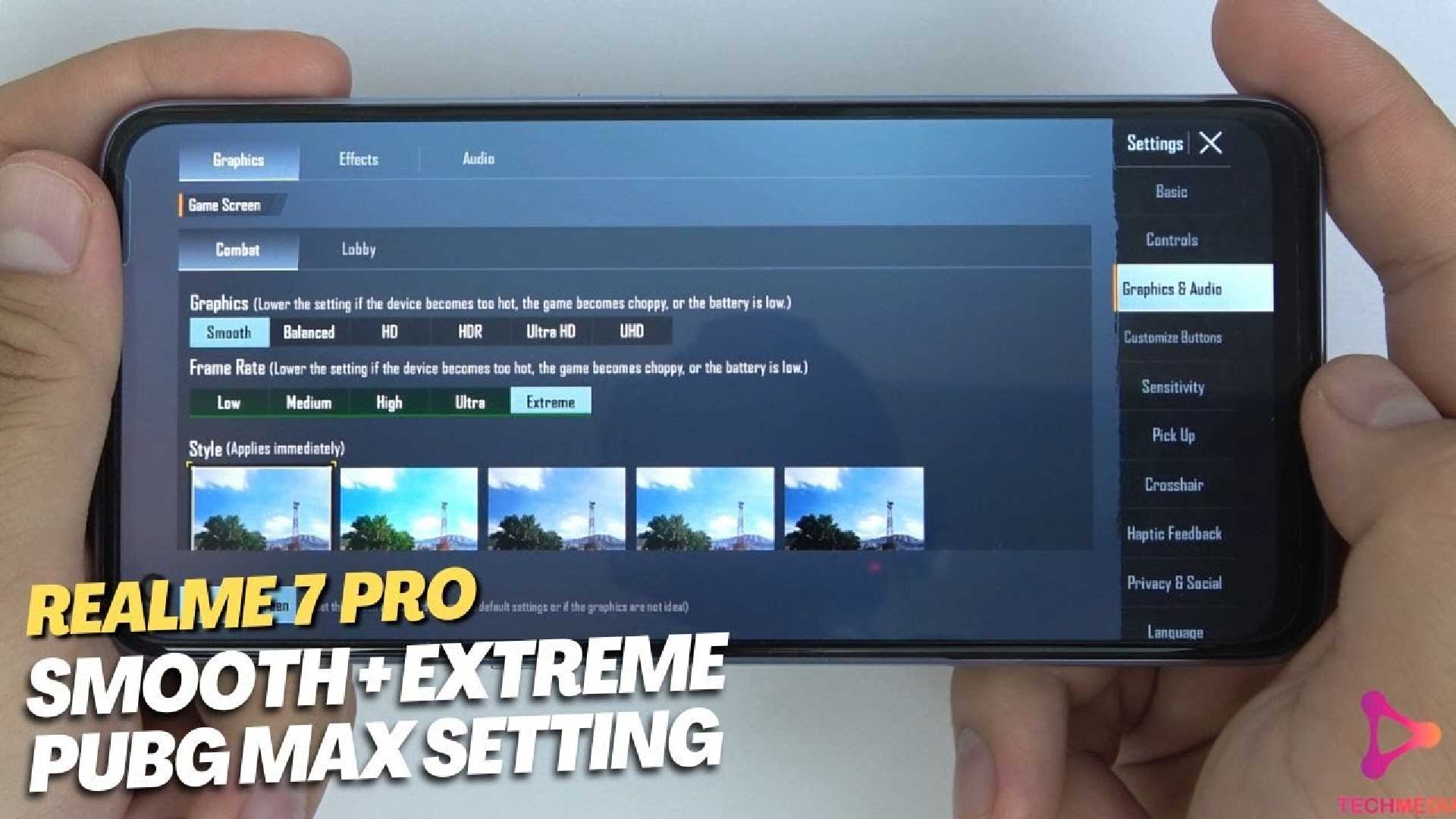 Test game PUBG Max Setting on Realme 7 Pro 2022: Smooth + Extreme with ...