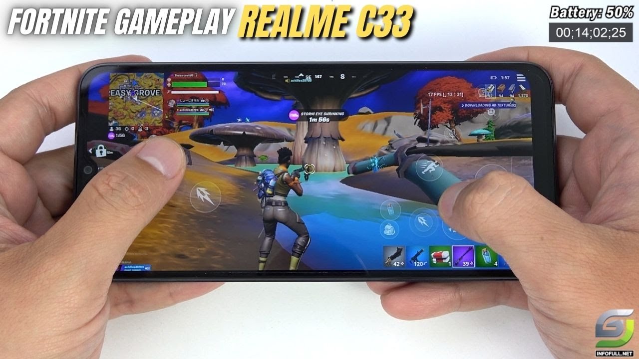 Realme C33 Fortnite Gameplay | Unisoc Tiger T612 - GSM FULL INFO