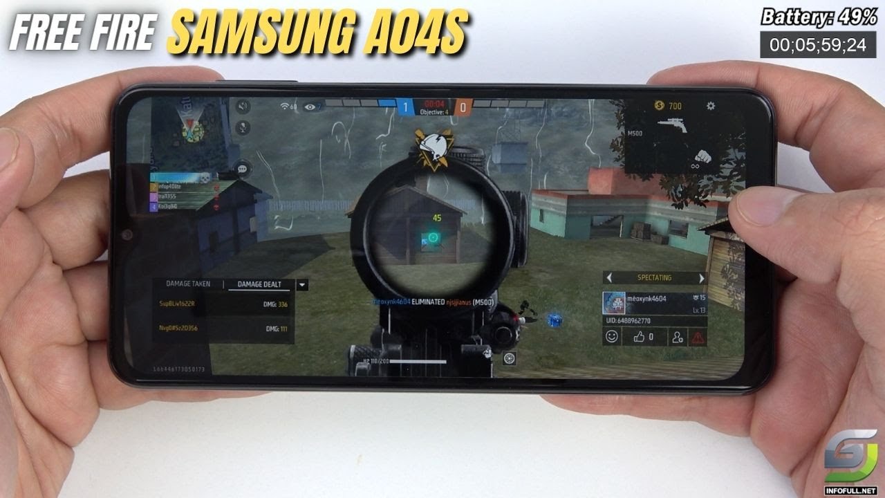 Samsung A04s test game Free Fire | Exynos 850 - GSM FULL INFO