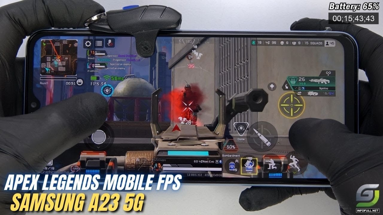 Samsung A23 5G Test game Apex Legends Mobile APM | Snapdragon 695 - GSM ...