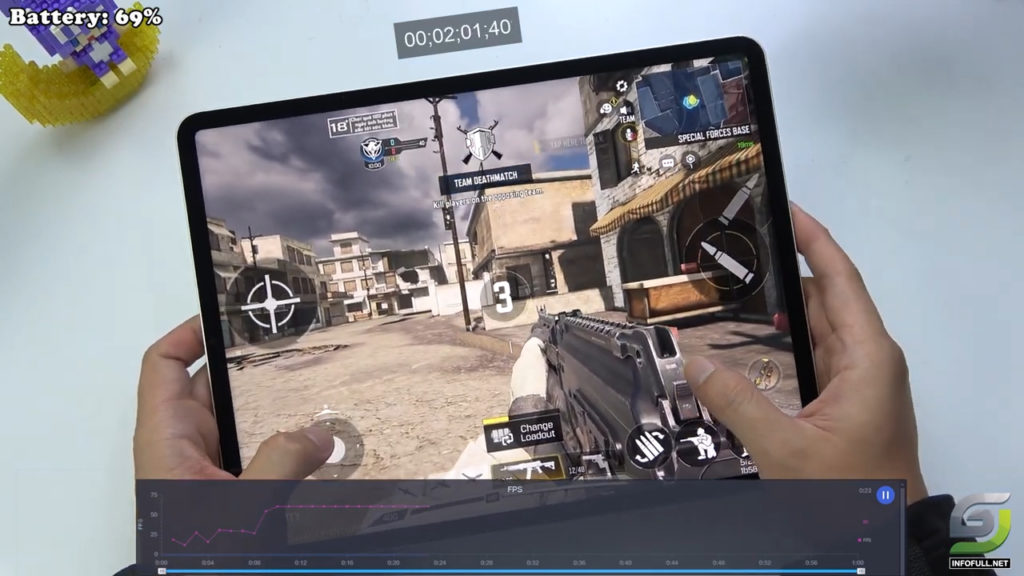 iPad Pro M1 12.9 2023 Test game Call of Duty Mobile CODM - GSM FULL INFO