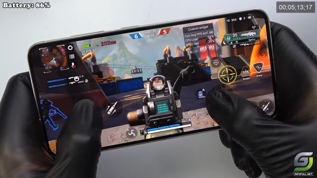 Samsung Galaxy S23 Test game Apex Legends Mobile - GSM FULL INFO