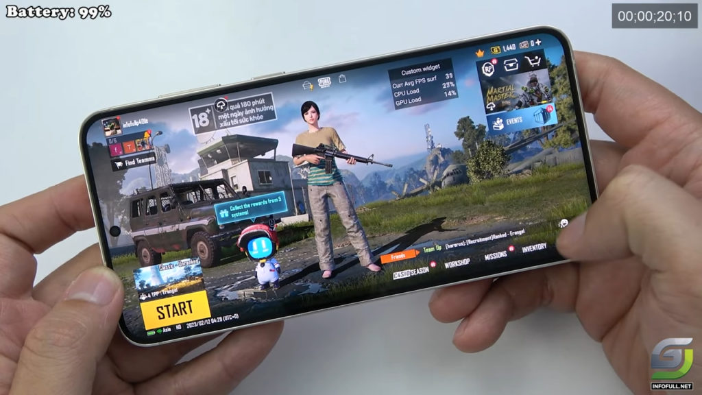 Samsung Galaxy S23 Plus test game PUBG Mobile - GSM FULL INFO