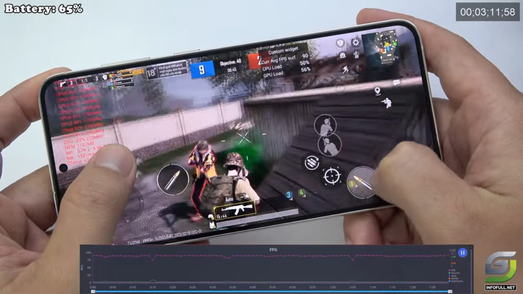 Samsung Galaxy S23 Plus test game PUBG Ultra 90 FPS - GSM FULL INFO