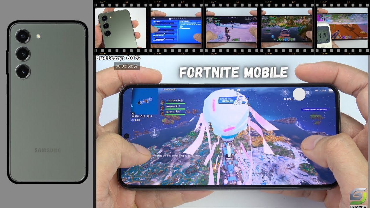 Samsung Galaxy S23 test game Fortnite Mobile Max Graphics - GSM FULL INFO
