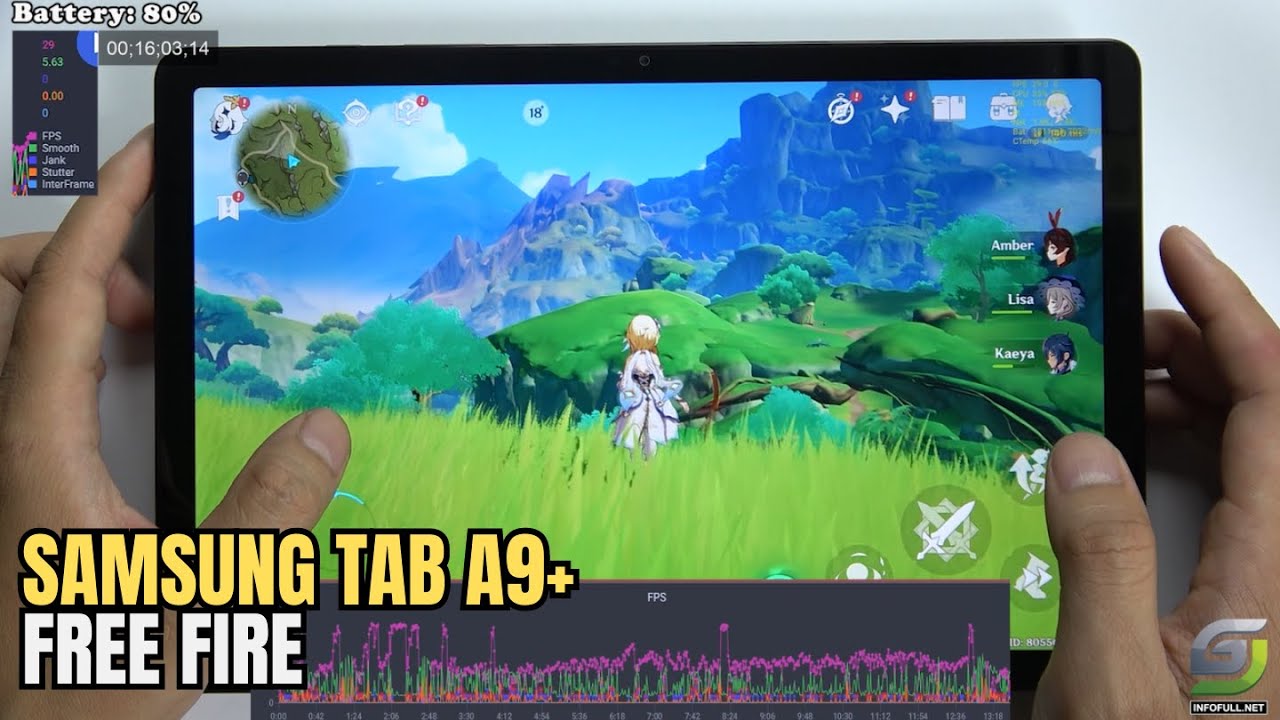 Samsung Tab A9 Plus test game Genshin Impact Max Graphics 60 FPS - GSM ...