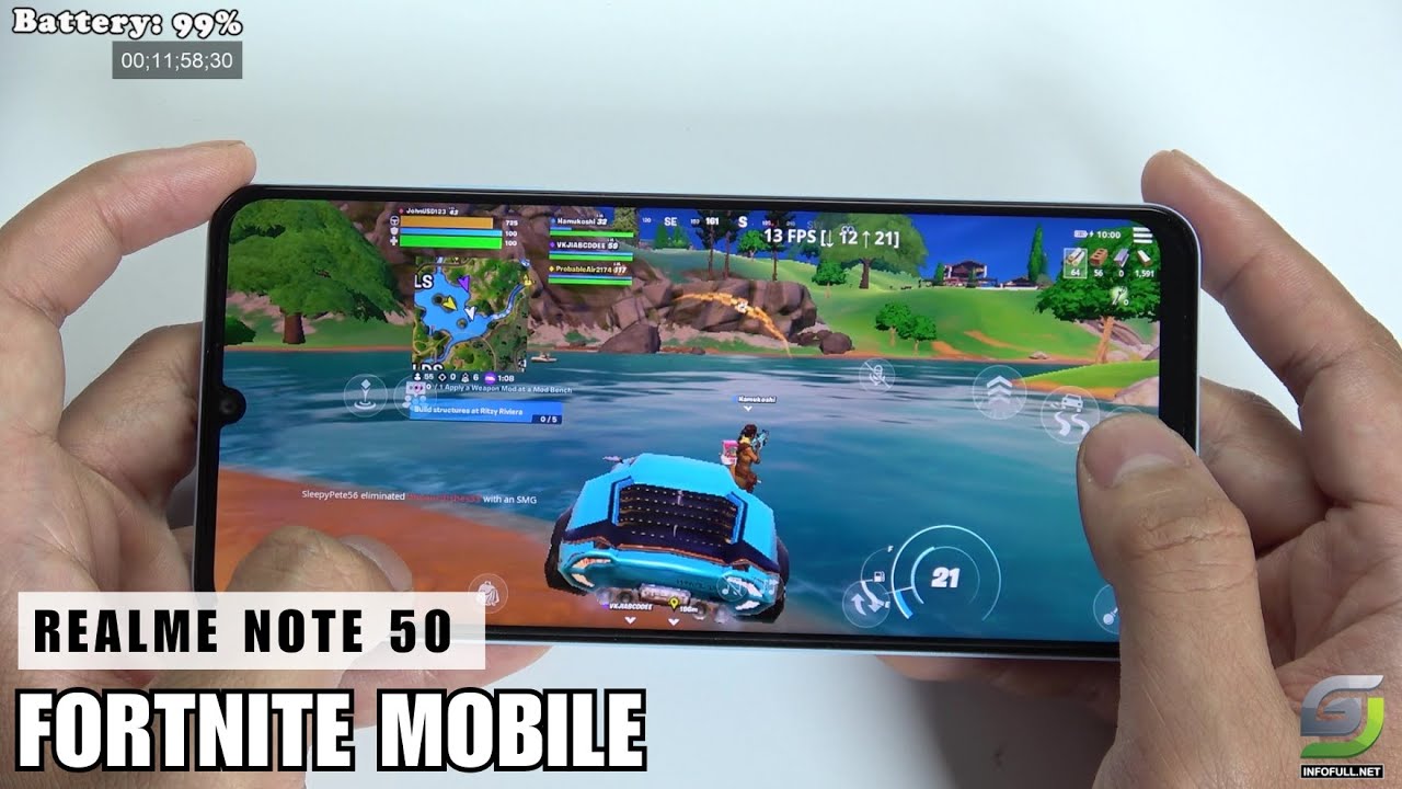 Realme Note 50 Fortnite Gameplay | Unisoc Tiger T612 - GSM FULL INFO