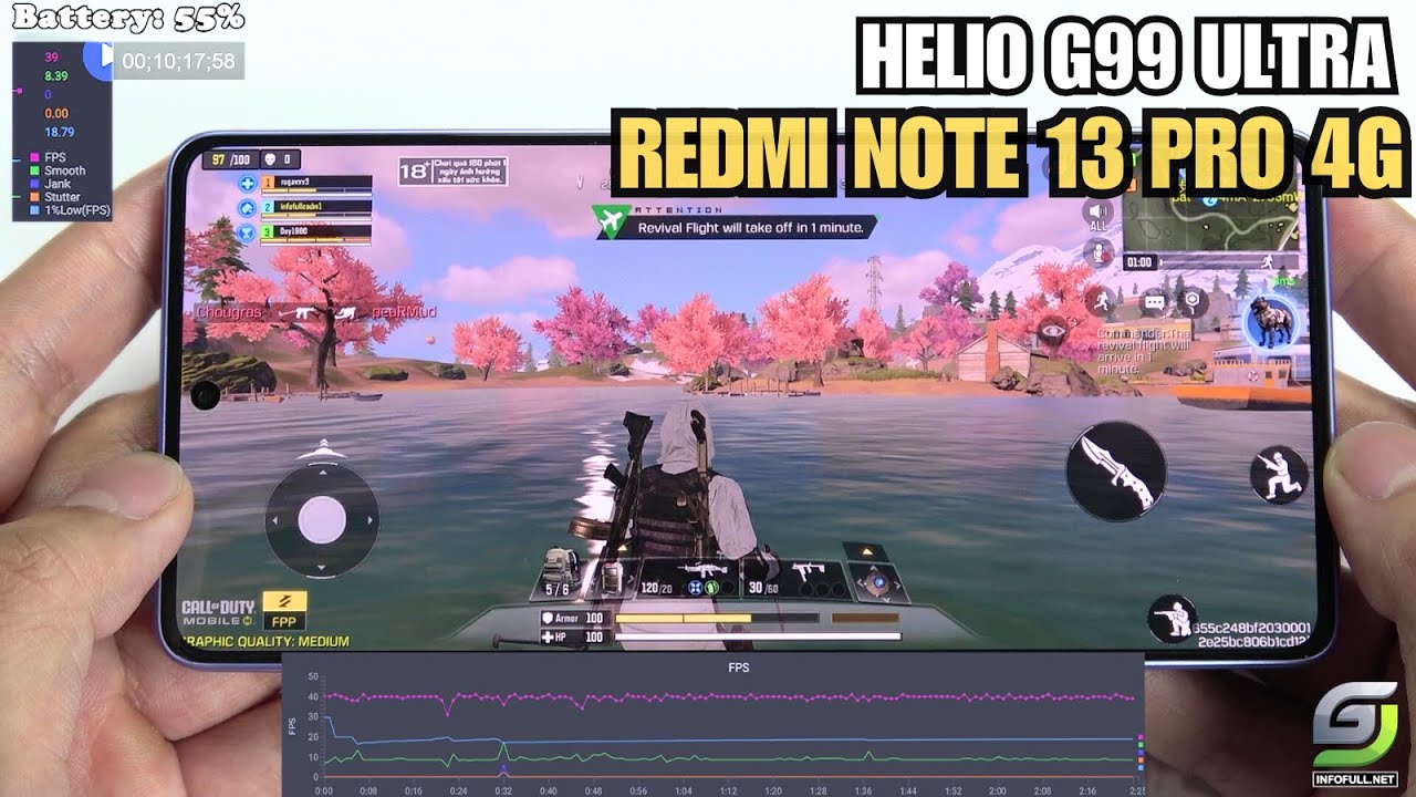 Xiaomi Redmi Note 13 Pro 4G test game Call of Duty Mobile CODM | Helio ...