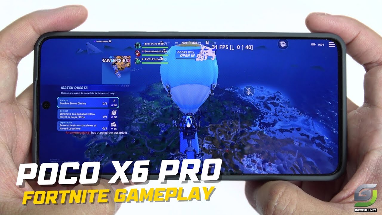 Poco X6 Pro Fortnite Gameplay | Dimensity 8300 Ultra - GSM FULL INFO