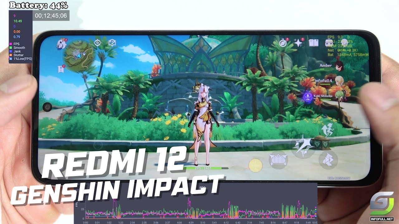 Xiaomi Redmi 12 test game Genshin Impact Max Graphics Update 2024 ...