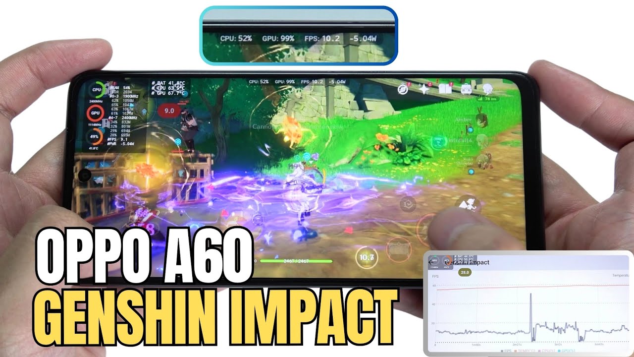 Oppo A60 test game Genshin Impact Max Graphics | Snapdragon 680 - GSM ...