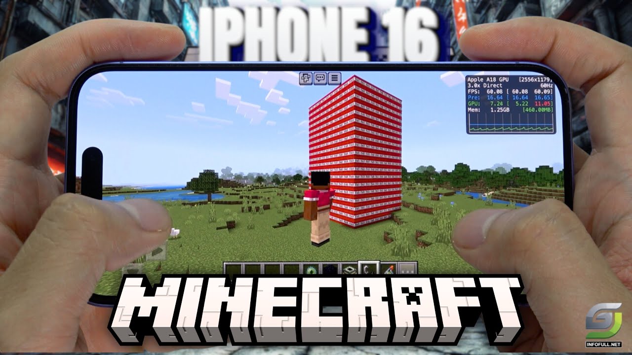 iPhone 16 test game Minecraft | Apple A18 - GSM FULL INFO