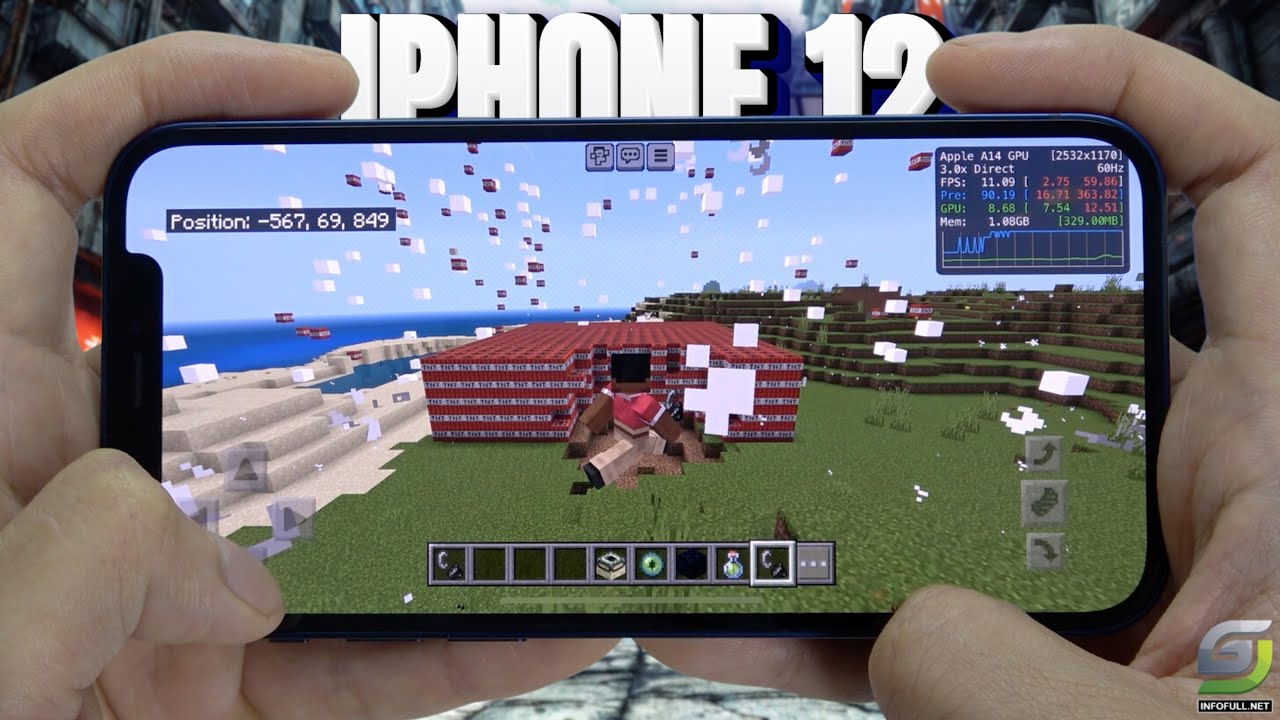 iPhone 12 test game MineCraft 2025 | Apple A14 - GSM FULL INFO