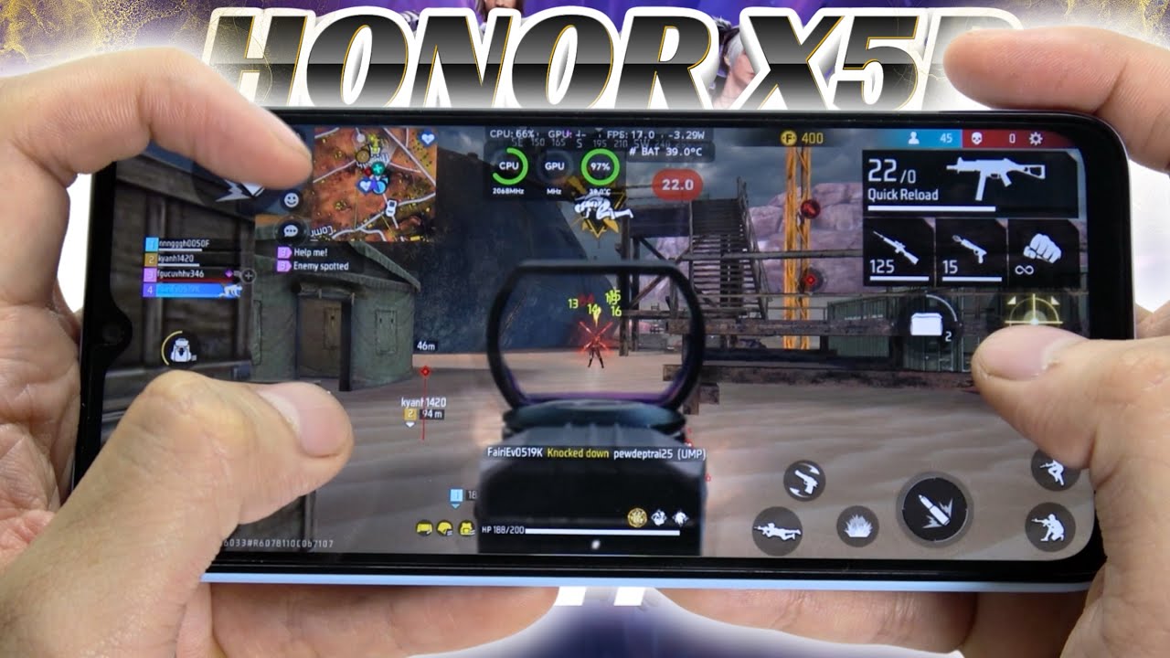 Honor X5b test game Free Fire Mobile | Helio G36 - GSM FULL INFO