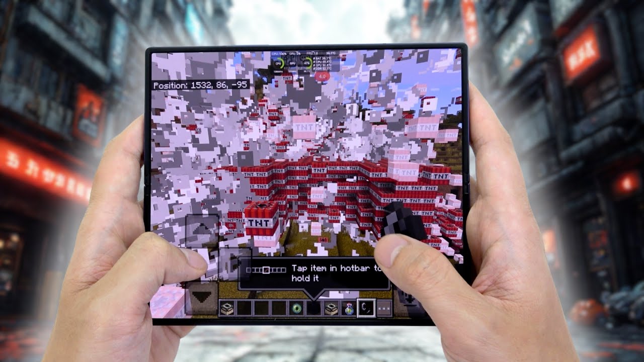 Samsung Galaxy Z Fold 6 test game Minecraft 2025 | Snapdragon 8 Gen 3 ...