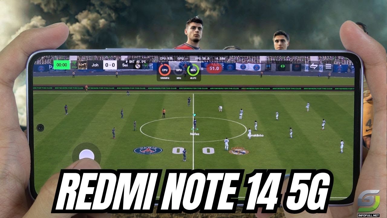 Redmi Note 14 5G test game EA SPORTS FC MOBILE 24 | Dimensity 7025 ...